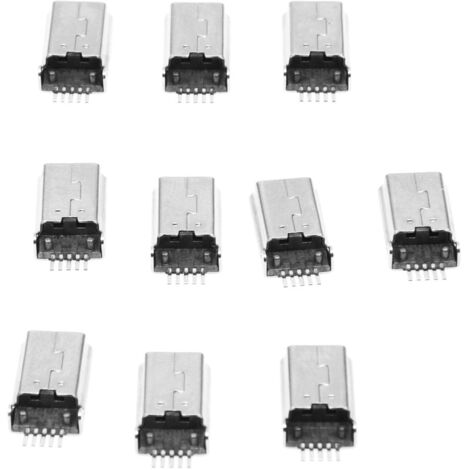 10 Stücke Mini USB Typ B Stecker Buchse Connector Solder SMD SMT 5 Pin ...