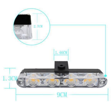 Auto 12V 16 LED Rot & Blau Polizei Strobe Flash Licht Dash Notfall ...