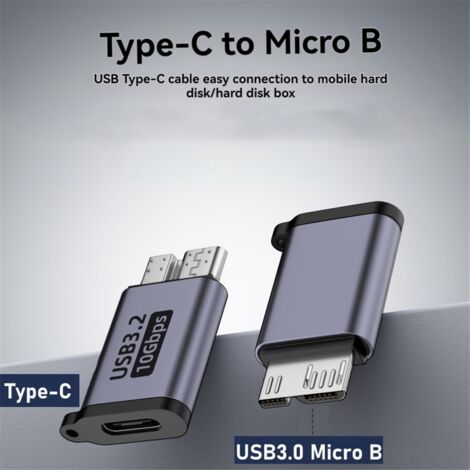 Adapter Micro-B-Stecker auf Typ-C-Buchse, Typ-C-USB3.0-Anschluss