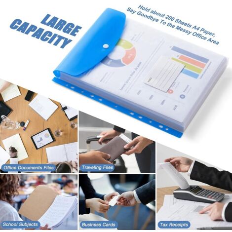 Ordner mit Taschenorganizer, 12er-Pack Erweiterbare Ordner ...