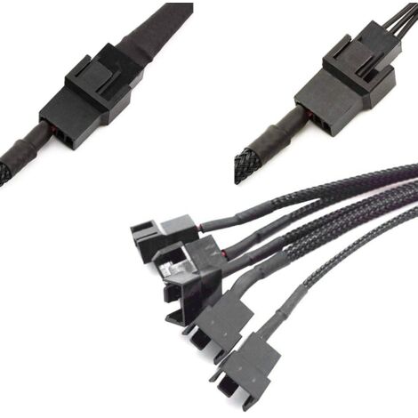 2X 15 Pin zu 5 Lüfter Adapter Kabel zu 3 Pin/4 Pin PMW PC Gehäuse ...