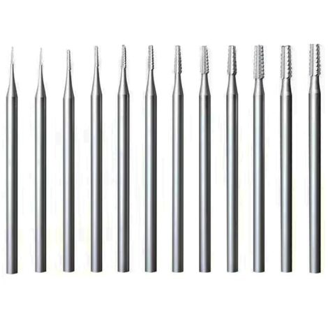 12-teiliges Schmuckfräser-Set – 3/32-Zoll-Schaft, konisch, geschliffene ...