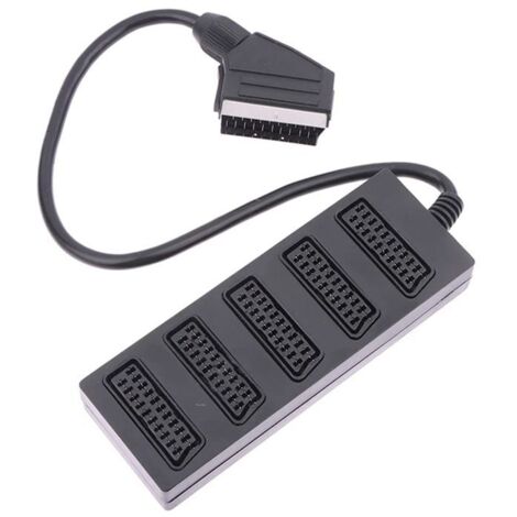 21-Poliger Scart-5-Wege-Splitter, 21-Poliger Scart-Stecker auf 5 ...