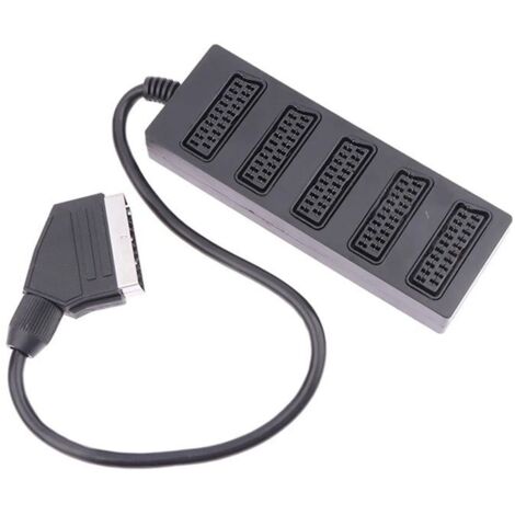 21-Poliger Scart-5-Wege-Splitter, 21-Poliger Scart-Stecker auf 5 ...