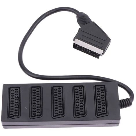 21-Poliger Scart-5-Wege-Splitter, 21-Poliger Scart-Stecker auf 5 ...