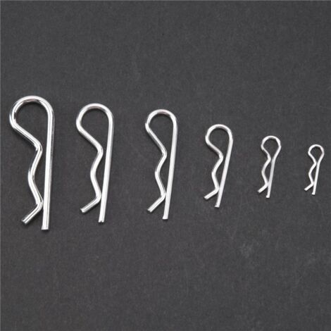 100 StüCk M1 M1.2 M1.5 M1.8 M2 M2.5 Stahl R Typ Feder Splint Wellen ...