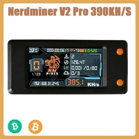 NMMiner Nerdminer V2 Pro 390KH/S BTC Solo Lottery Miner Bitcoin Crypto ...