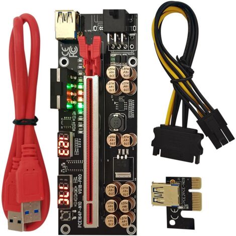 VER018 PRO PCI-E Riser Card USB 3.0 Kabel 018 PCI Express 1X Bis 16X ...