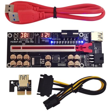 VER018 PRO PCI-E Riser Card USB 3.0 Kabel 018 PCI Express 1X Bis 16X ...