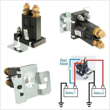 12V 500A Relais Autostartschalter Dual Battery Isolator Relay On/Off 4 ...
