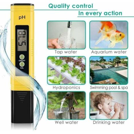 Medidor de pH digital, medidor de pH 0,01, comprobador de calidad del agua de alta precisión con ...