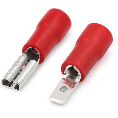 Vinyl-insulated quick-disconnect plug/socket, FDD+MDD1.25-110, 2.8 x 0. ...