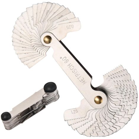 Gage Pitch Gauge, rostfreie Gewindelehre 60 und 55 Grad Schraubensteigungsmesswerkzeug ...