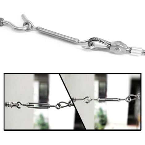 Seilspanner, 6 Stück M5 Kabelspanner Edelstahl 304 Verstellbarer ...