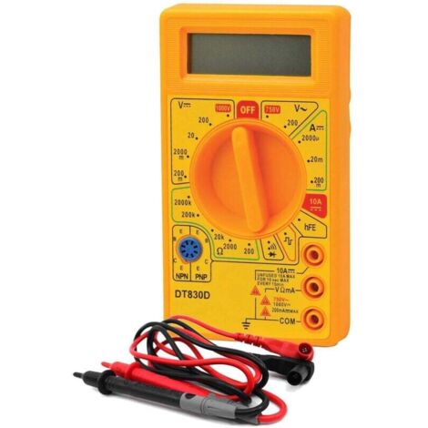 DT830D Digitalmultimeter, Mini-Gelbmultimeter, Elektriker-Multimeter ...