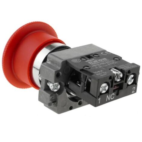 Not-Aus-Taster 22mm 1NC 400V 10A mit 40mm Pilzschloss