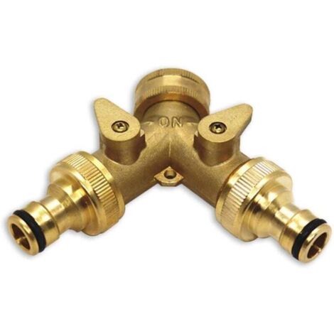 3/4 Zoll Messing Wasser Y Verteiler, 2 Wege Wasseranschluss Verteiler ...