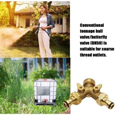 3/4 Zoll Messing Wasser Y Verteiler, 2 Wege Wasseranschluss Verteiler ...