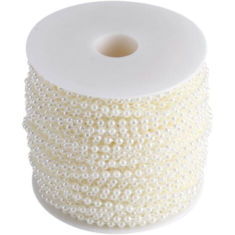 AIPERQ 40m/rotolo 4mm Catena di perle artificiali Ornamenti Catena di ...