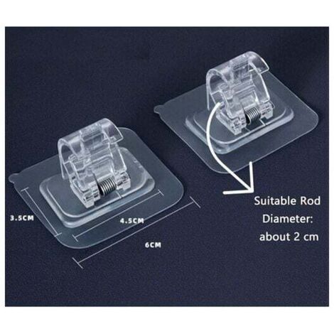 Staffe per tende senza foratura Ganci per tende adesive Staffe per aste ...