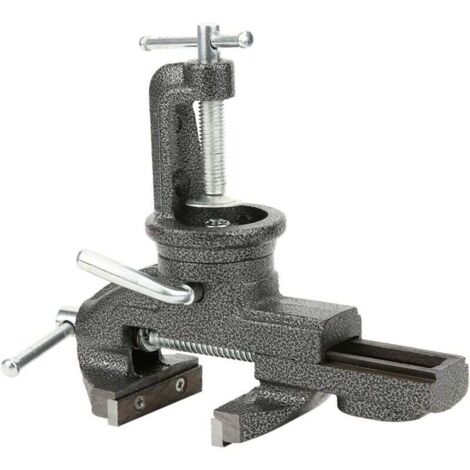 Morsa da tavolo da 80 mm con testa di serraggio girevole a 360° per ...