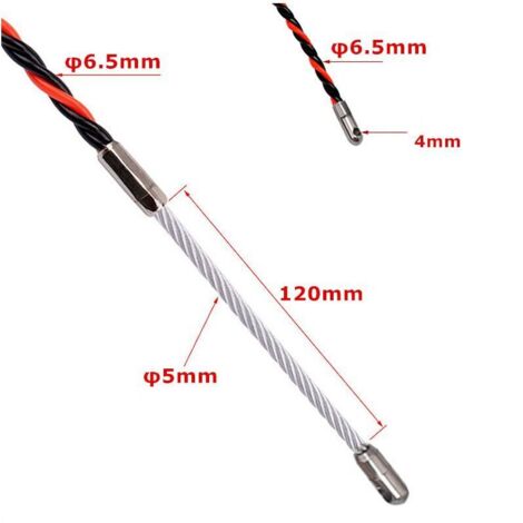Aguja de electricista 50M tira de cable eléctrico Aguja de 5 mm de ...