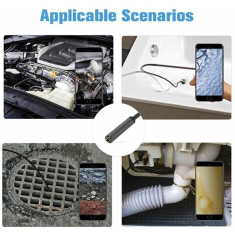 Endoscopio USB 3 en 1, boroscopio ultrafino e impermeable de 5,5 mm ...