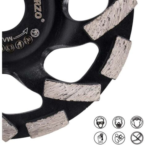 Disco de desbaste de diamante de grano 125 para hormigón. Muela para desbastar hormigón, piedra ...