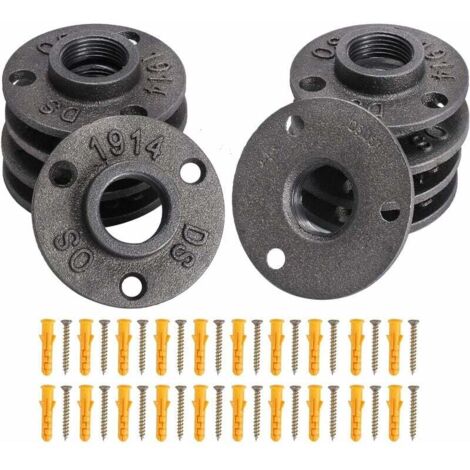 10pcs 3/4 '' BSP Bride de Plancher Fonte Bride Filetée Noir Brides de ...