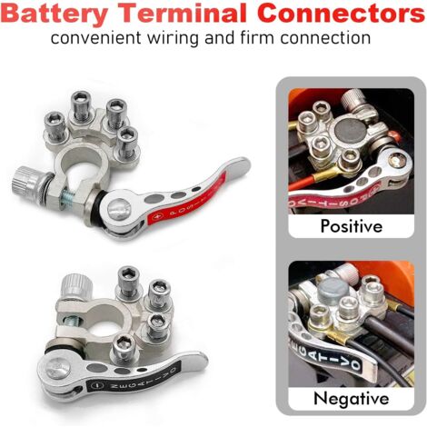 Connecteur de Borne de Batterie,Cosse Batterie de Borne Supérieure Électrodes Bornes Positives ...