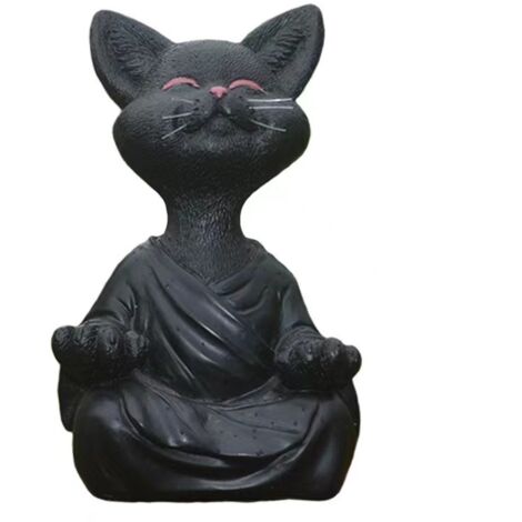Statue de méditation Statue de chat Zen Yoga Décoration Figure Résine ...