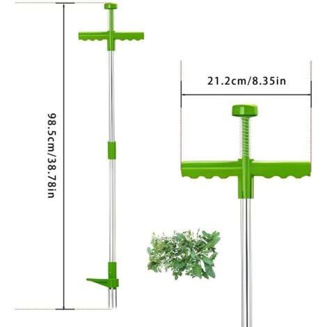Weed Puller, Stand Up Weeder Hand Tool, 3-Claw Detachable Weeder Tool ...