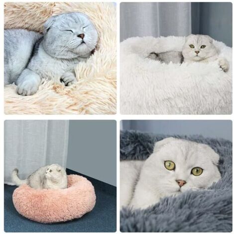 Couverture de lit ronde en molleton doux pour animal de compagnie Lit ...