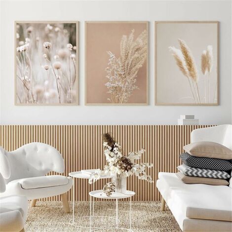 Lot de 3 Posters Premium - Pampas Reed - Pour Salon ou Chambre ...