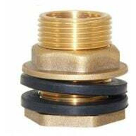 Female 1-1/4 Male Solid Brass Water Tank Connector Bulkhead Tank ...