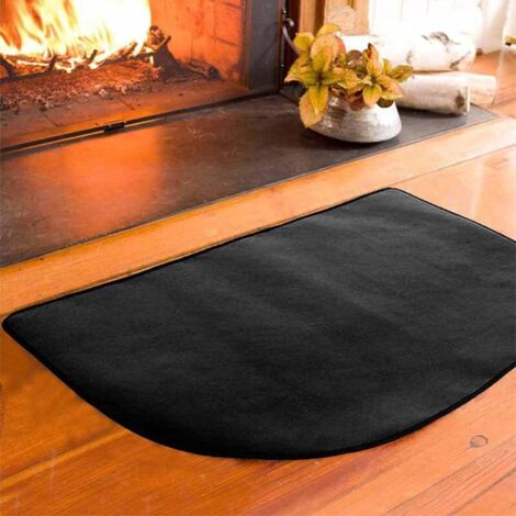 Tapis de cheminée semi-circulaire résistant au feu pour poêle à bois ...
