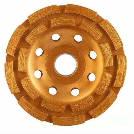 115 mm x 22,2 mm 4,5 pouces Disque de meulage diamanté Double rangée de ...