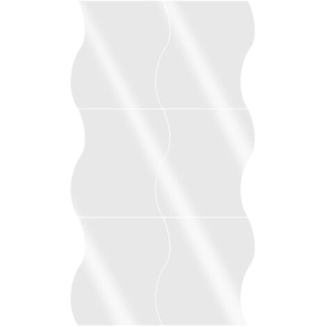 6 specchi da parete ondulati 3D in acrilico, decorazione da parete per ...
