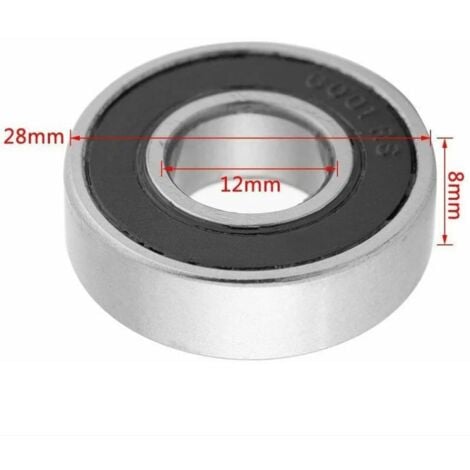 10 rodamientos de bolas de ranura profunda 6001-2RS (12 x 28 x 8 mm) Rodamientos de bolas ...