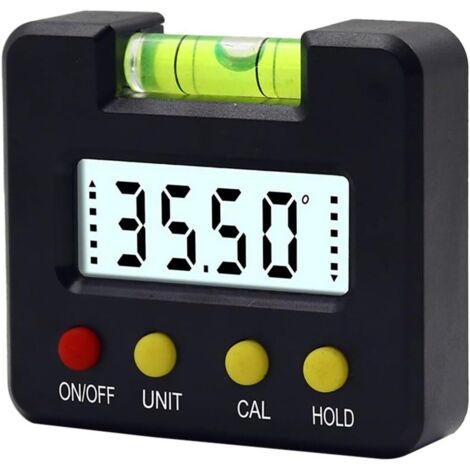 Nivel angular digital - Inclinómetro - Caja de bisel con pantalla LCD ...