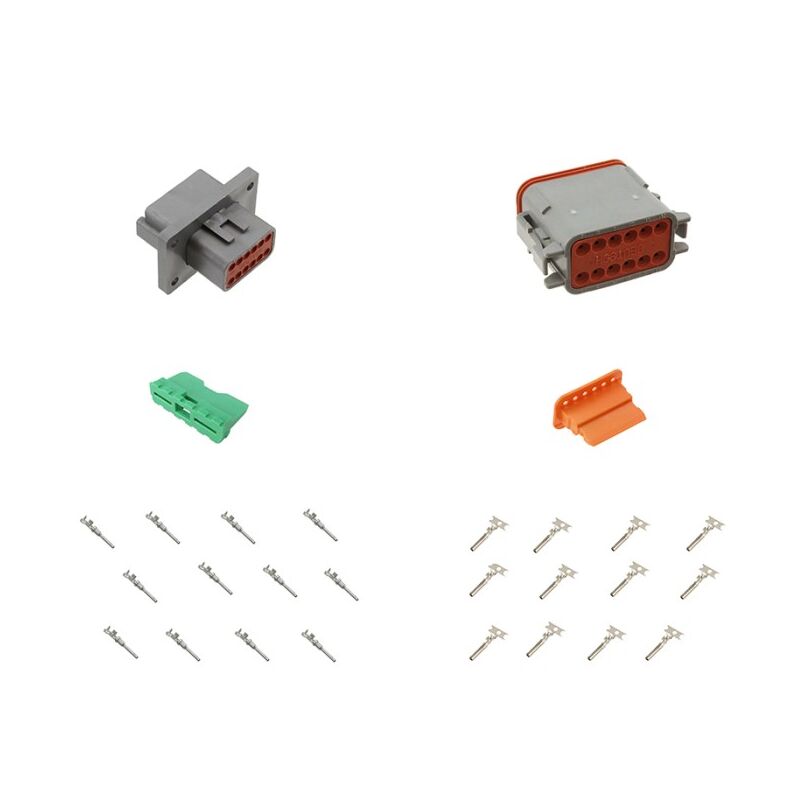 Kit Connecteur DT series male femelle 12 Voies pour panneau