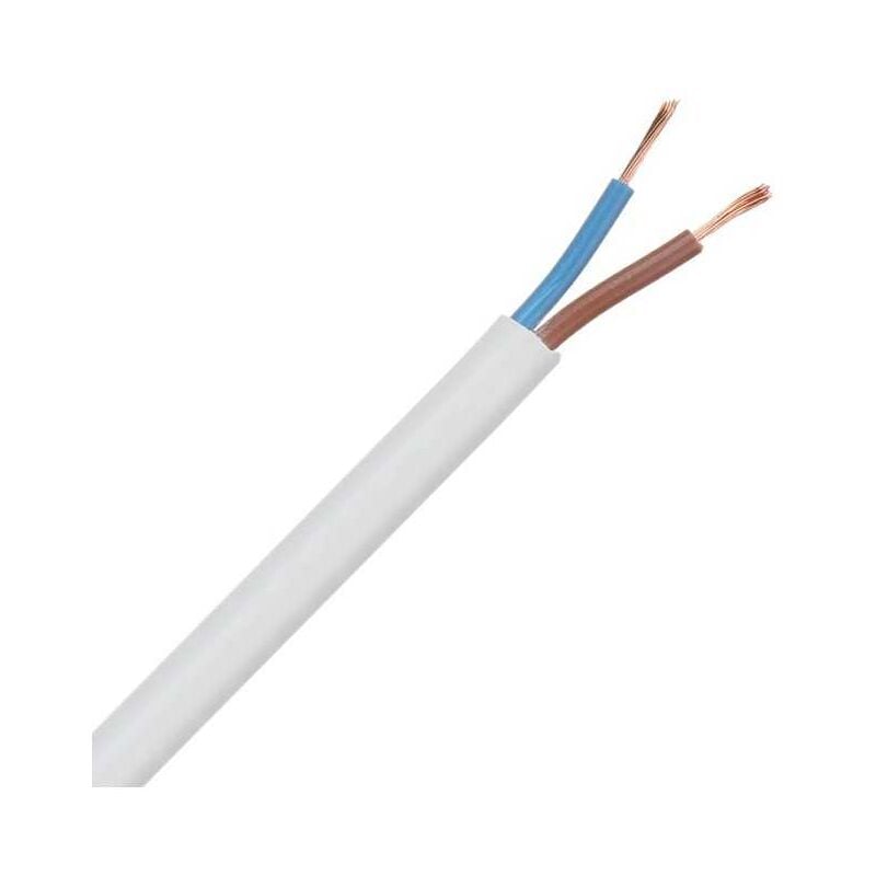 Câble PVC 2X0,75 H03VV-F Blanc
