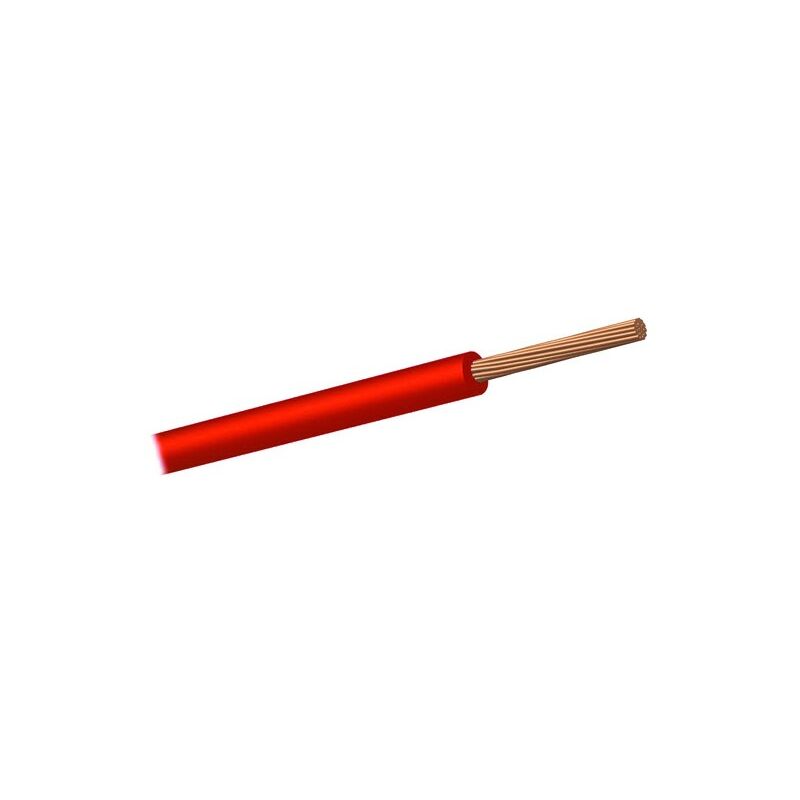 Câble fil unipolaire HT105 section 0,35 mmq Rouge