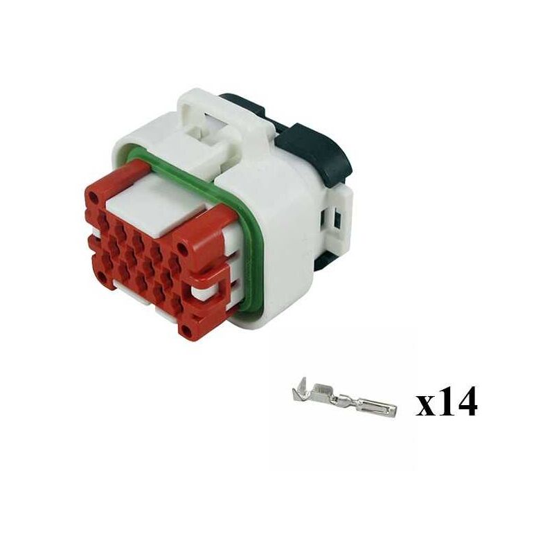 Kit Connecteur Ampseal Mâle 14 Voies blanc