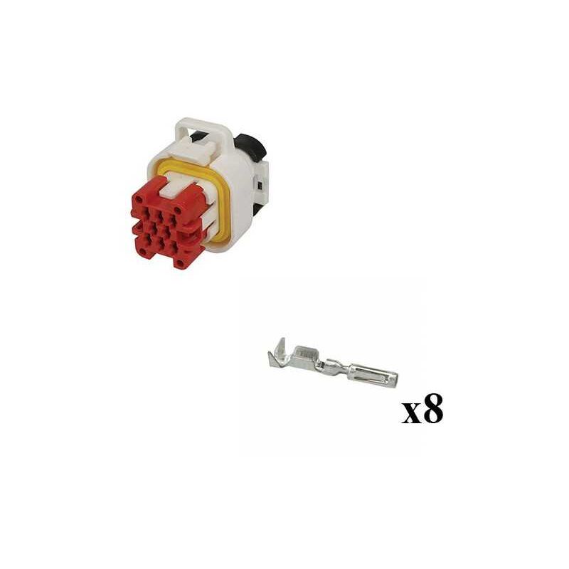 Kit Connecteur Ampseal Mâle 8 Voies blanc