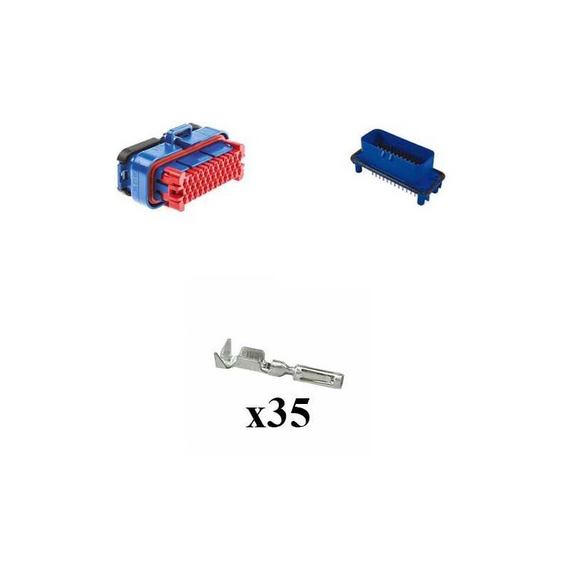 Kit Connecteur Ampseal Mâle Femelle 35 Voies bleu PCB