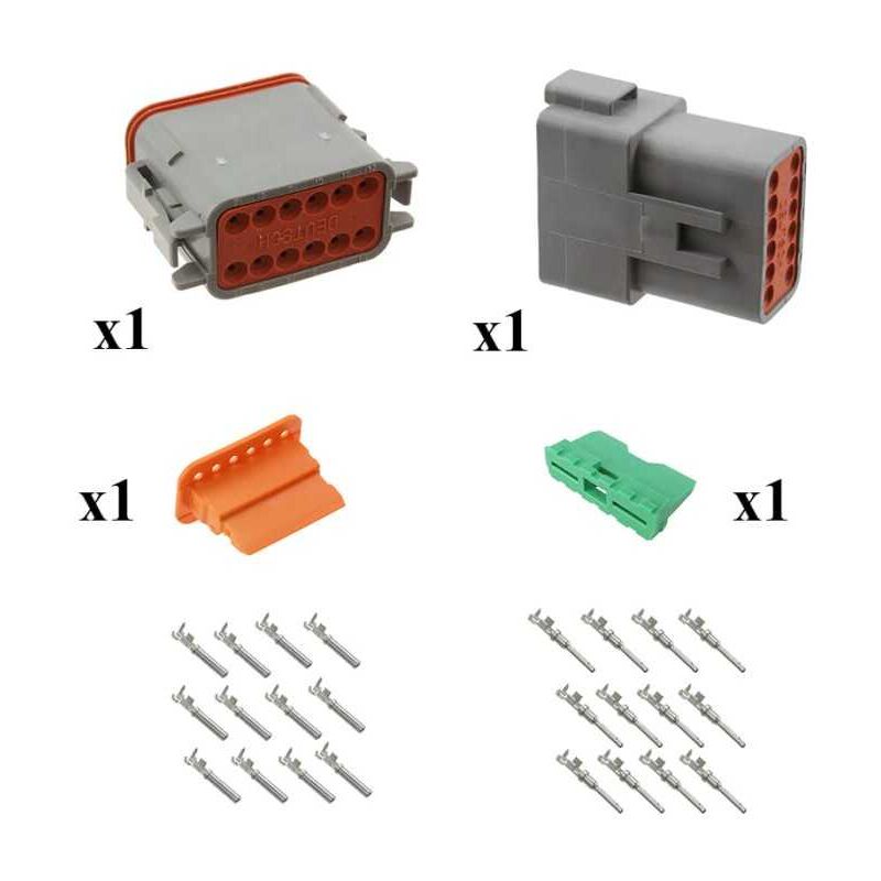 Kit Connecteur DT series Mâle female 12 Voies