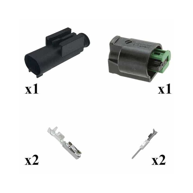 Kit Connecteur MQS series Mâle Femelle 2 Voies Cod A