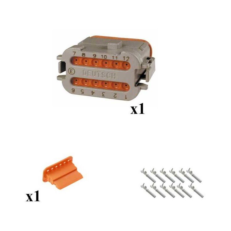 Kit Connecteur DT series Mâle 12 Voies CE05