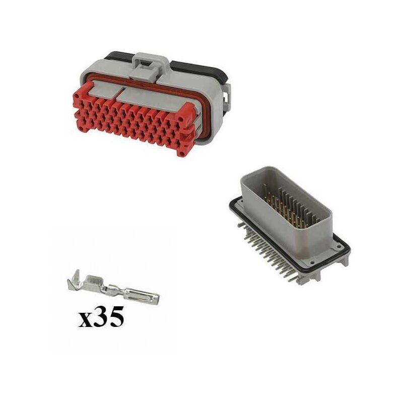 Kit Connecteur Ampseal Mâle Femelle 35 Voies PCB 90° gris avec des ...